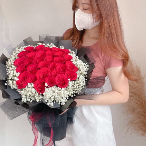 Red Rose Bouquet - 30 stalks - Lartiste - KL Florist