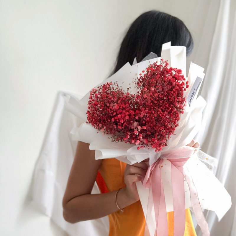 Red Baby Breath - Love Shape - Lartiste - KL Florist