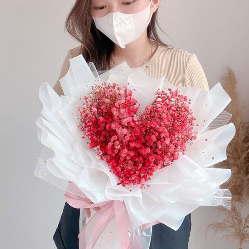 Red Baby Breath - Love Shape - Lartiste - KL Florist