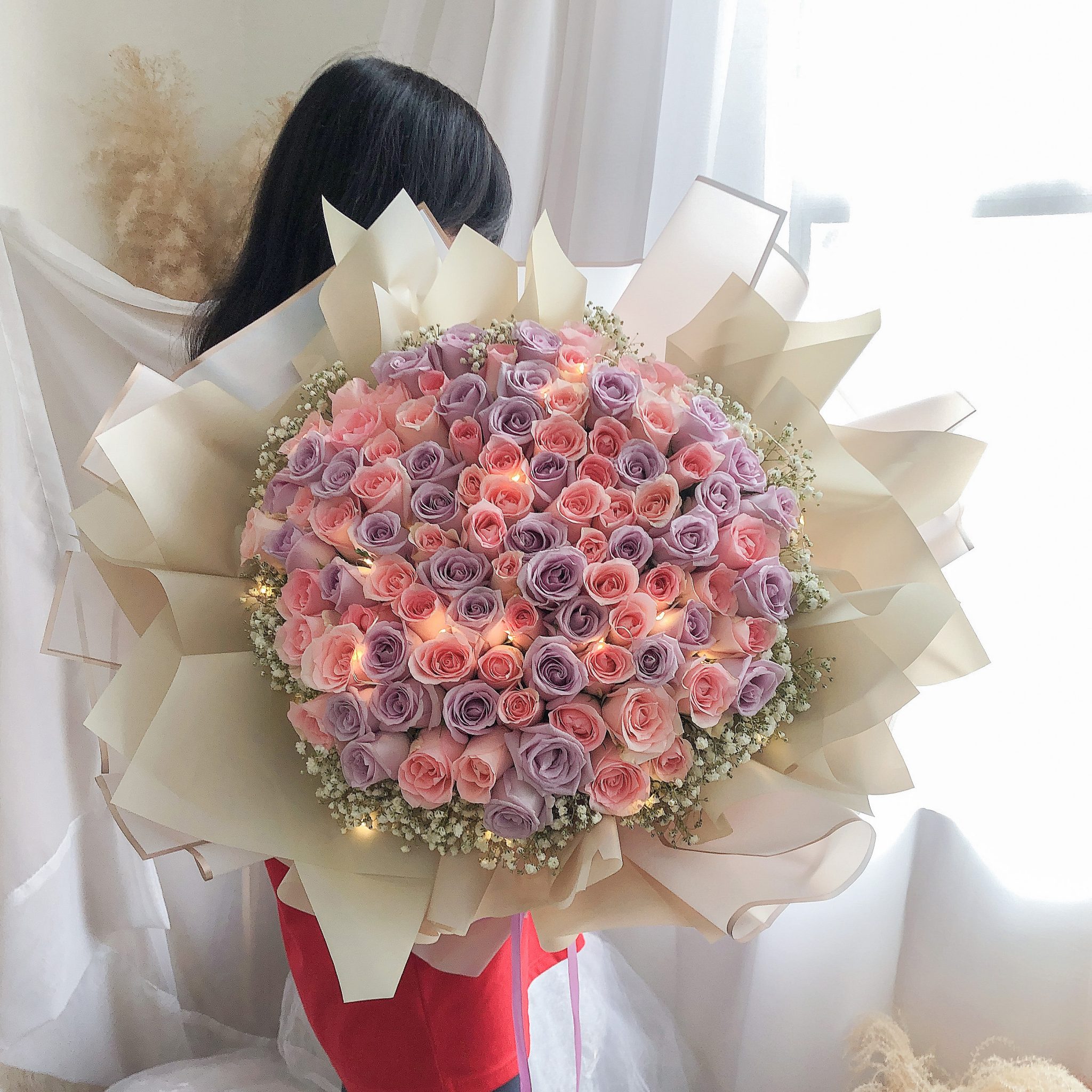 99 Roses - Pink & Purple Roses - Lartiste - KL Florist