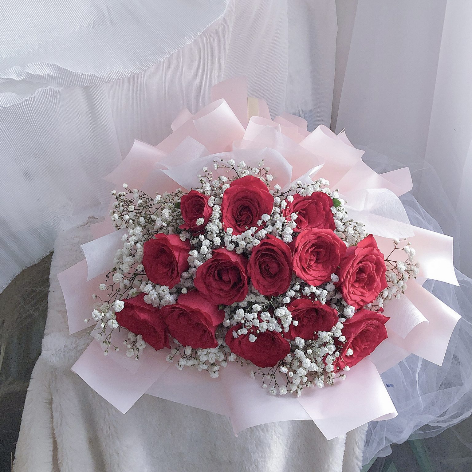 Red Roses Bouquet - 13 stalks - Lartiste - KL Florist